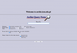 Archie, the first Internet search engine